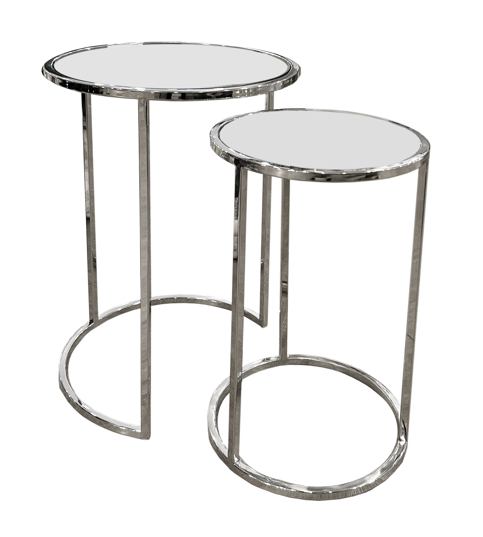 Silver round nest of tables store