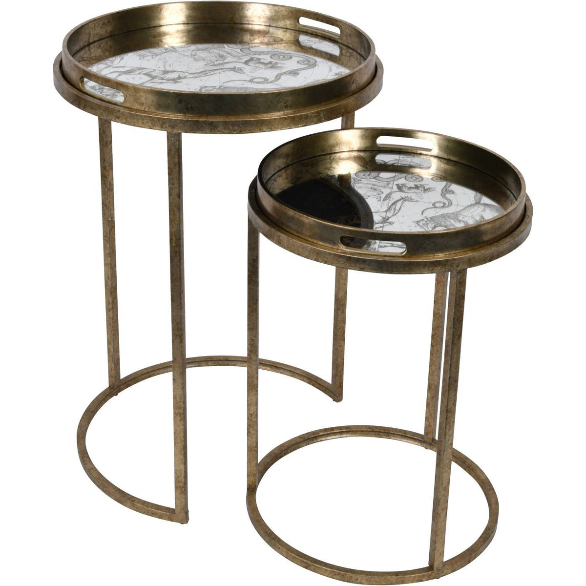 Constellation Map Set of Two Side Tables